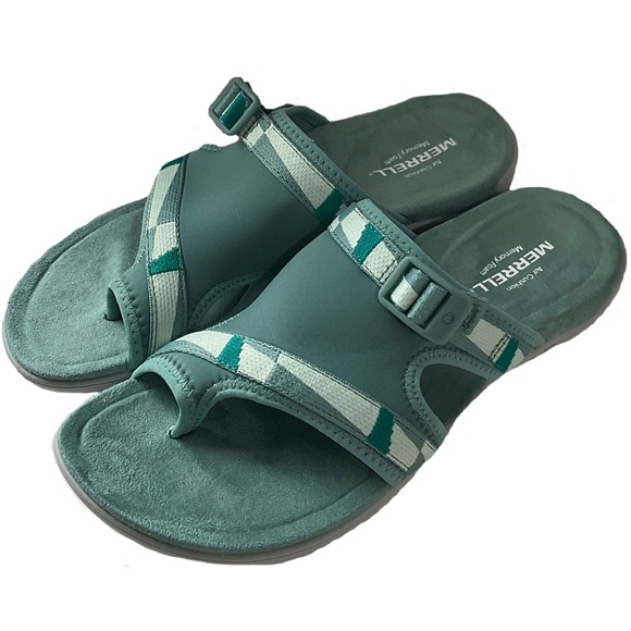 Merrell | Shoes | New Merrell District 3 Post Slide Sandal In Green ...